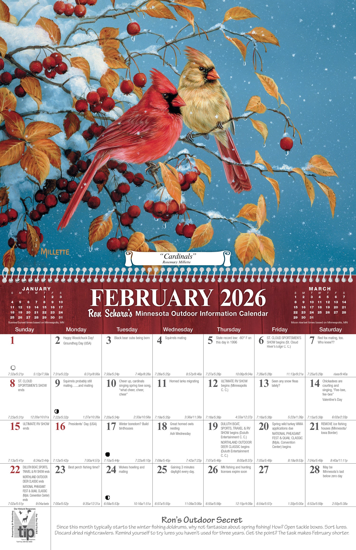 2026 Minnesota Outdoor Information Calendar – Ron Schara Outdoor Calendars
